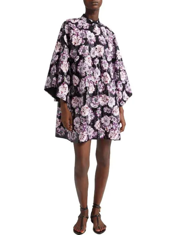 La Vie Style House Floral Sequin Mini Dress - Black/purple