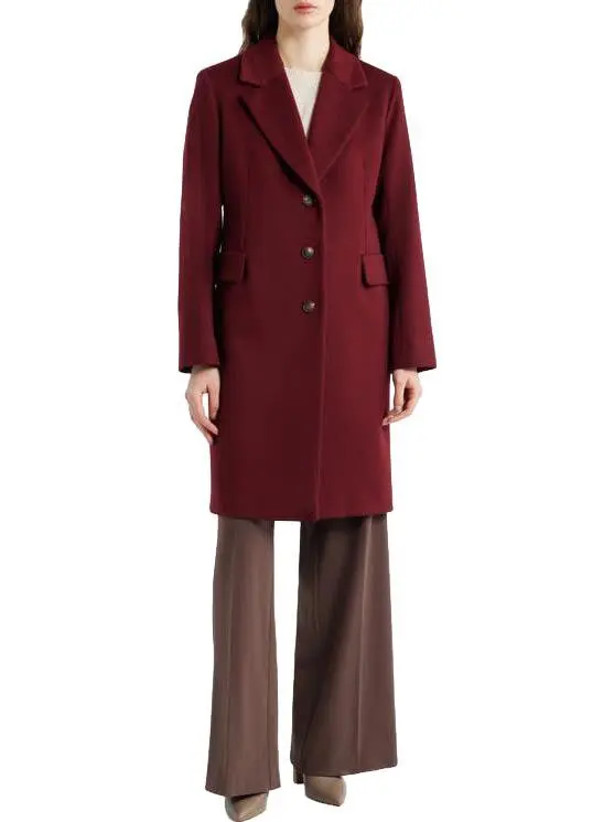 Fleurette Charlie Wool Coat - Merlot