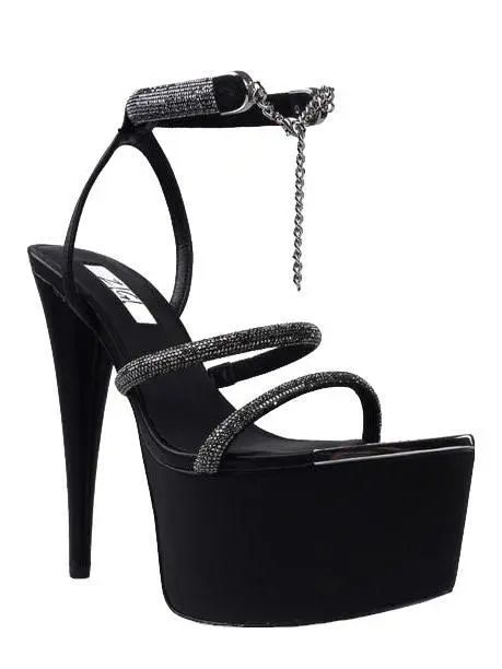 ZIGI Blanche Crystal-embellished Platform Sandal - Black