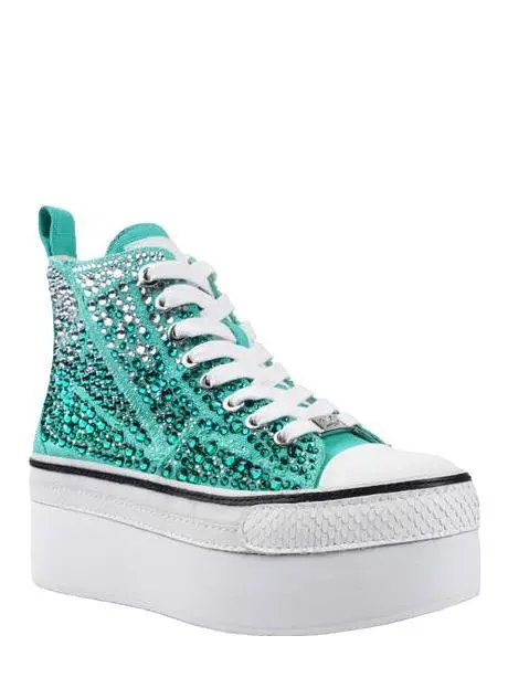 ZIGI Carmensa-2 Embellished High-top Sneakers - Green
