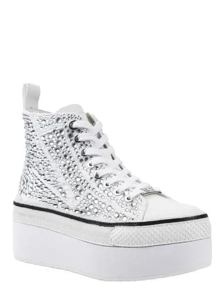 ZIGI Carmensa-2 Embellished High-top Sneakers - Silver
