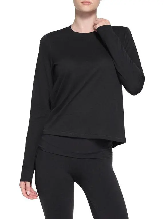 SKIMS Relaxed Long-sleeve T-shirt - Onyx