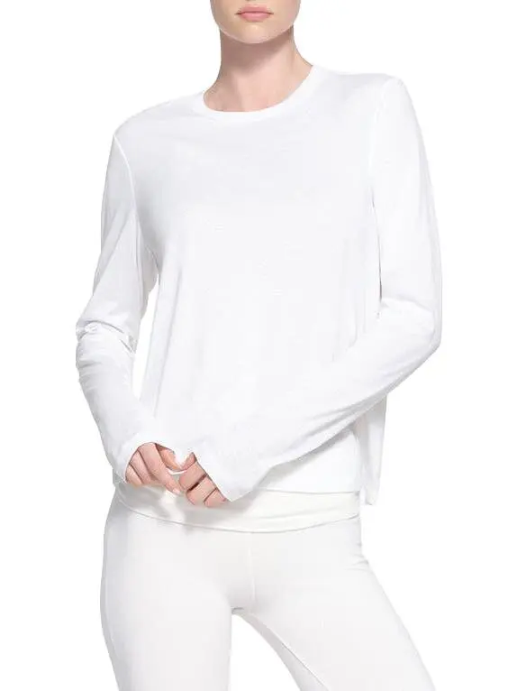 SKIMS Relaxed Long-sleeve T-shirt - Snow