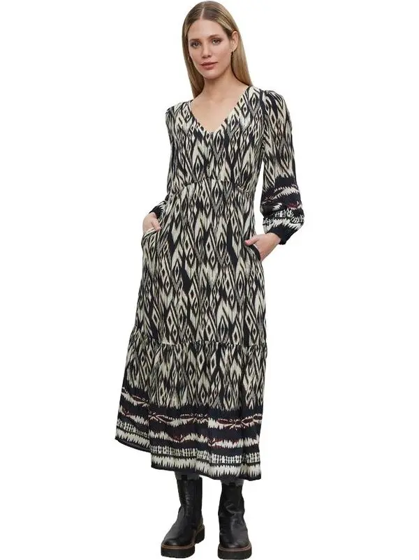 Velvet By Graham & Spencer Catherine Ikat Dress - Black