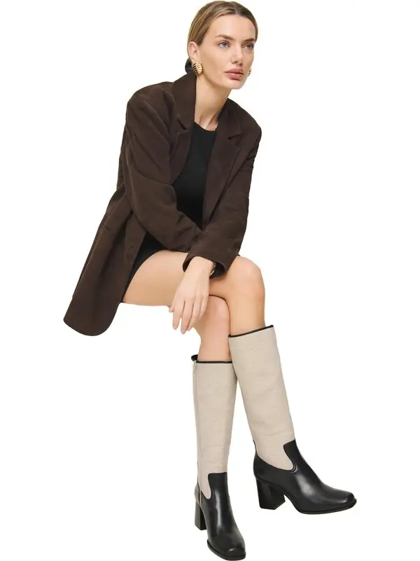 REFORMATION Frederique Knee High Boots - Black