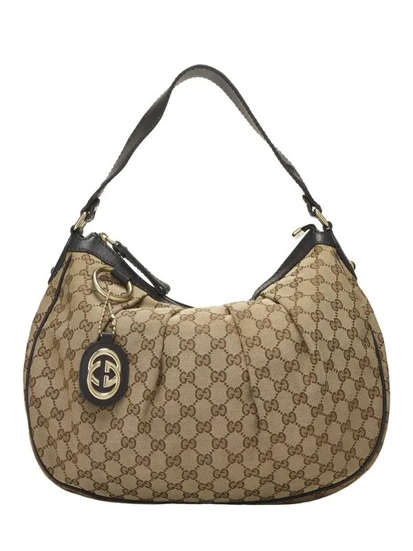 Gucci Original Gg Sukey Hobo - Beige
