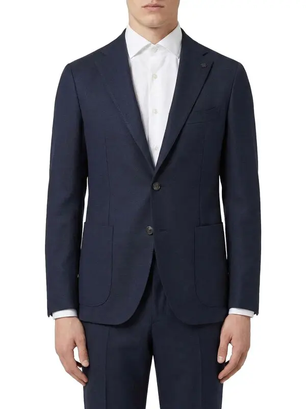 Tagliatore Single-breasted Notch Lapel Blazer - Blue