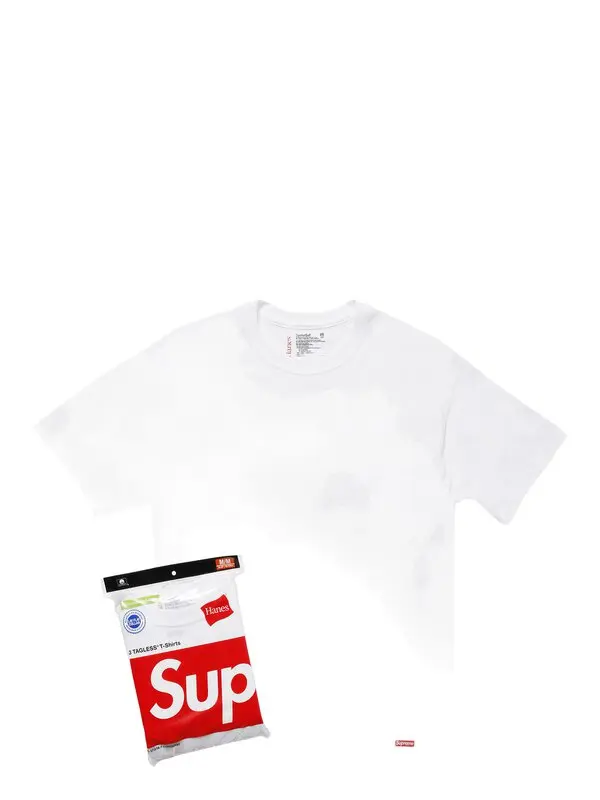 Supreme X Hanes Tagless Tees - White