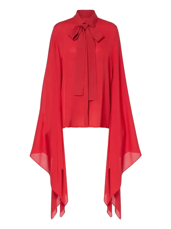 Elie Saab Tie-neck Blouse - Red