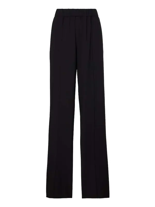 Dolce & Gabbana Wool Straight Leg Trousers - Black