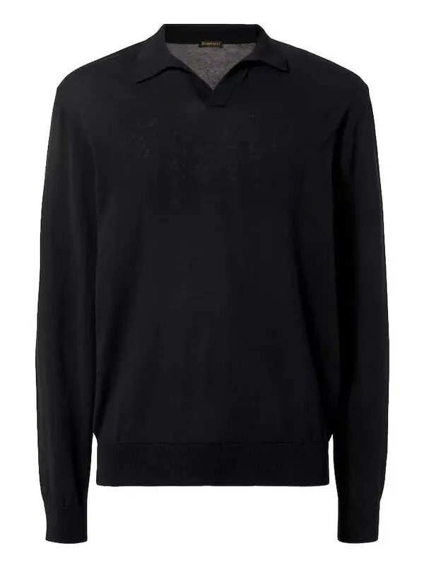 Rubinacci Amalfi Cotton Polo Shirt - Black