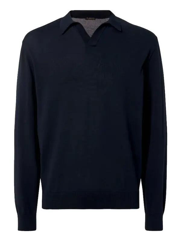 Rubinacci Amalfi Cotton Polo Shirt - Blue
