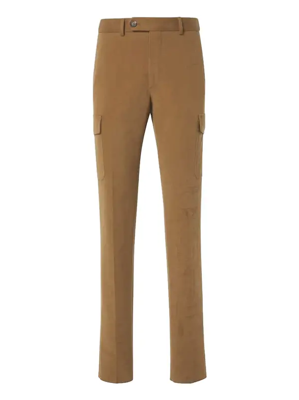 SLOWEAR Incotex Cotton Cargo Pants - Brown