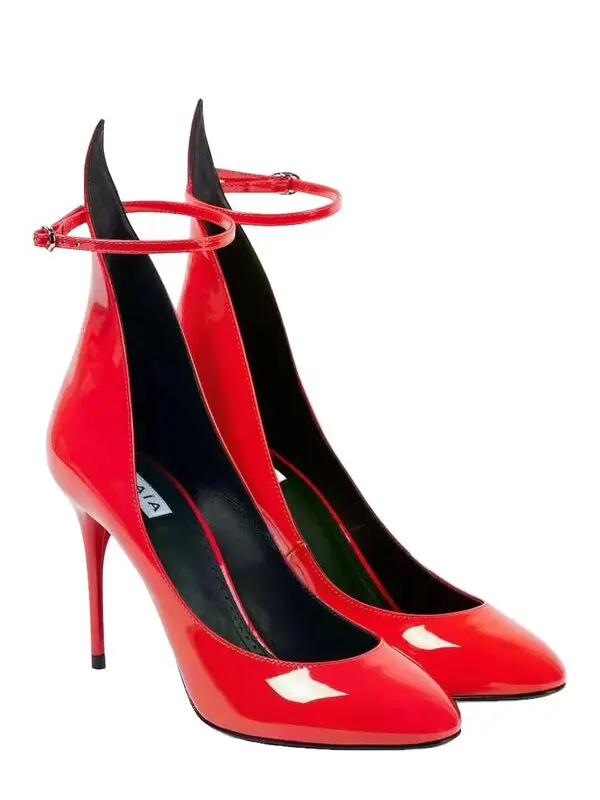 Alaïa Decollete Patent Leather Pumps - Red