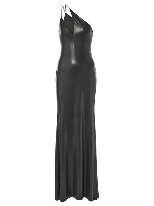 THE SEI One-shoulder Gown - Black