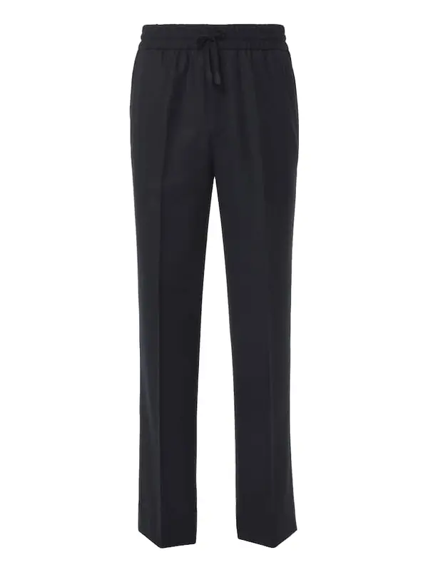 Brioni Asolo Straight Leg Wool Trousers - Blue