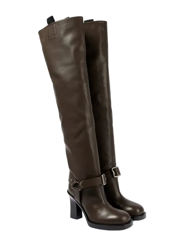 Burberry Leather Over-the-knee Boots - Brown