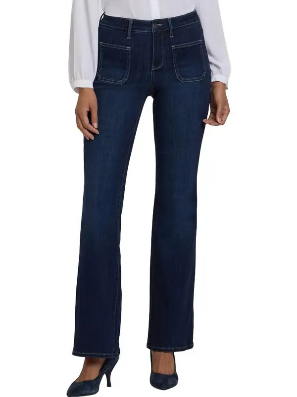 NYDJ Ava Patch Pocket Flare Jeans - Ink Skyline