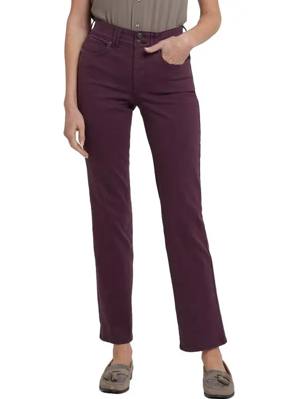 NYDJ Marilyn High Waist Straight Leg Jeans - Fig