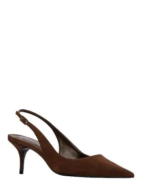 BLACK SUEDE STUDIO Alloy Slingback Pumps - Brown