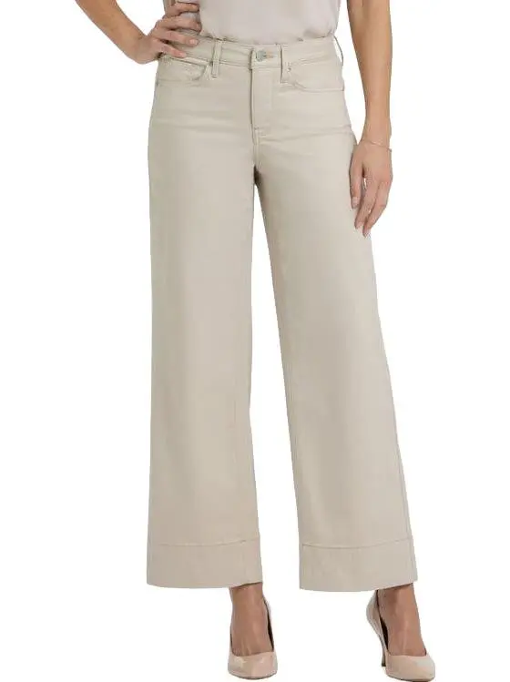 NYDJ Teresa High-waist Wide-leg Ankle Jeans - Feather