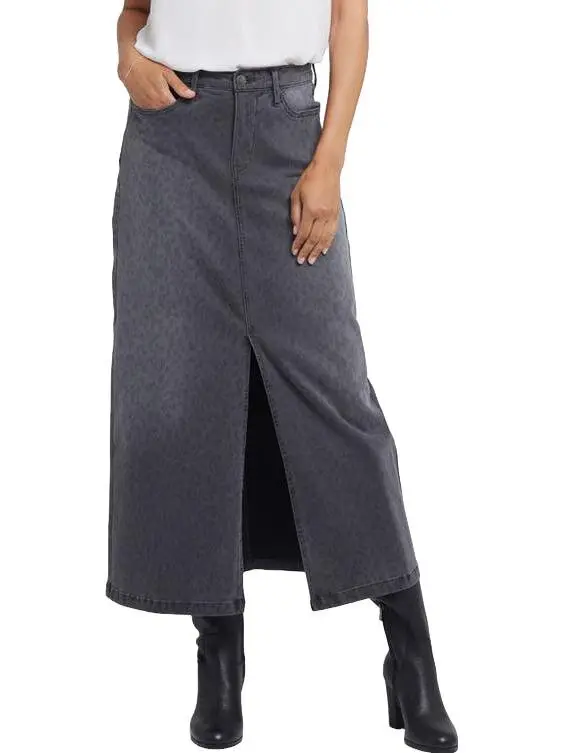 NYDJ High Waist Slit Front Denim Maxi Skirt - Wild Spirit