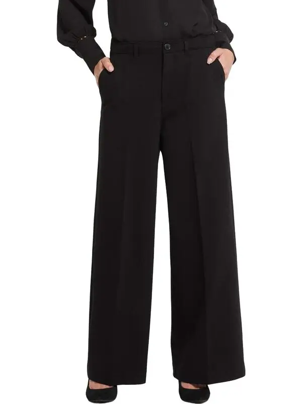 NYDJ Whitney High-waist Wide-leg Trousers - Black