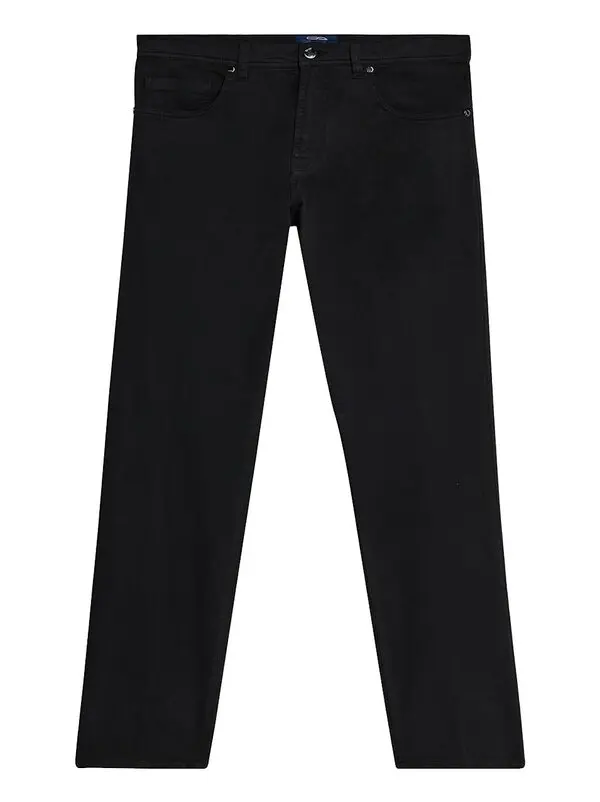 Cesare Attolini Cotton And Cashmere 5-pocket Pants - Black