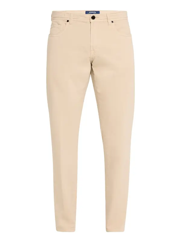 Cesare Attolini Cotton And Cashmere 5-pocket Pants - Tan