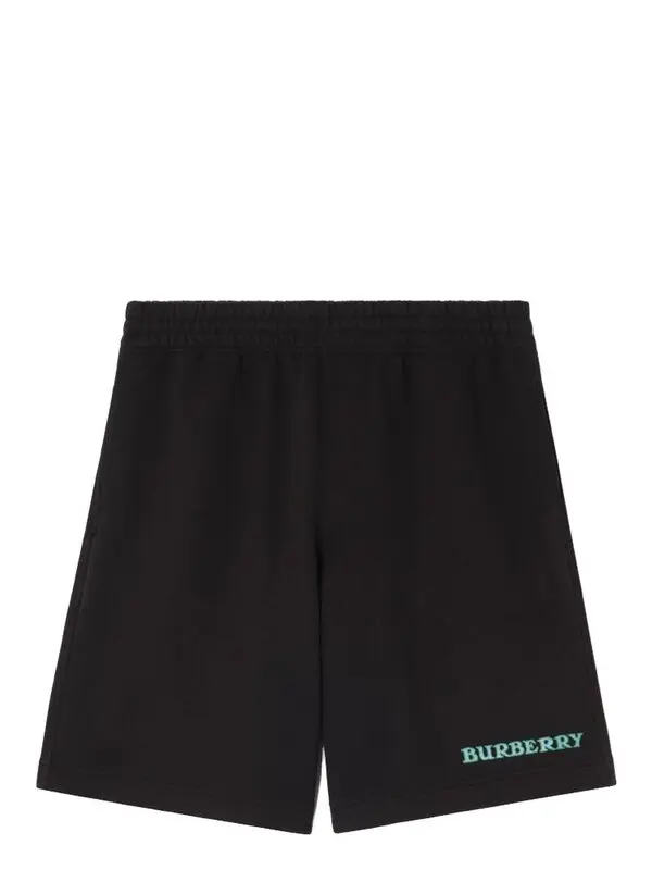 Burberry Cotton Logo Shorts - Black
