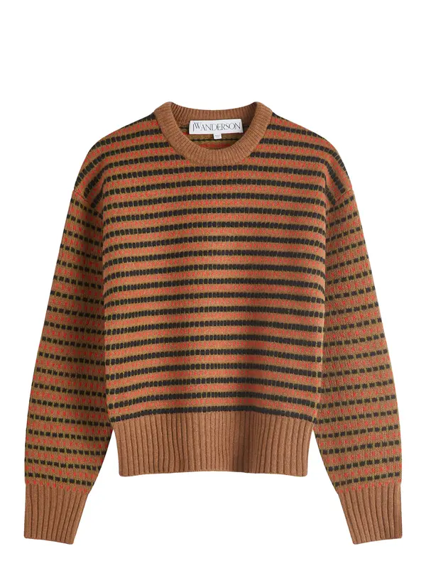JW Anderson Stripe Jacquard Jumper - Moss
