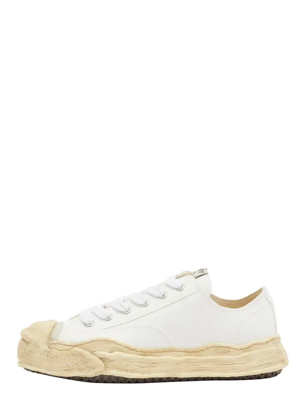 Mihara Yasuhiro Hank Garment Dyed Low Canvas Sneakers - White