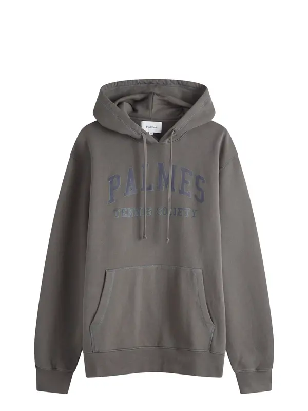 PALMES Mats Collegiate Hoodie - Charcoal