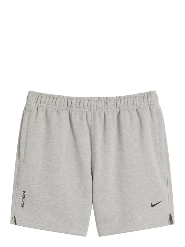Nike Nocta Cardinal Stock Fleece Shorts - Dark Grey Heather/matte Silver/black