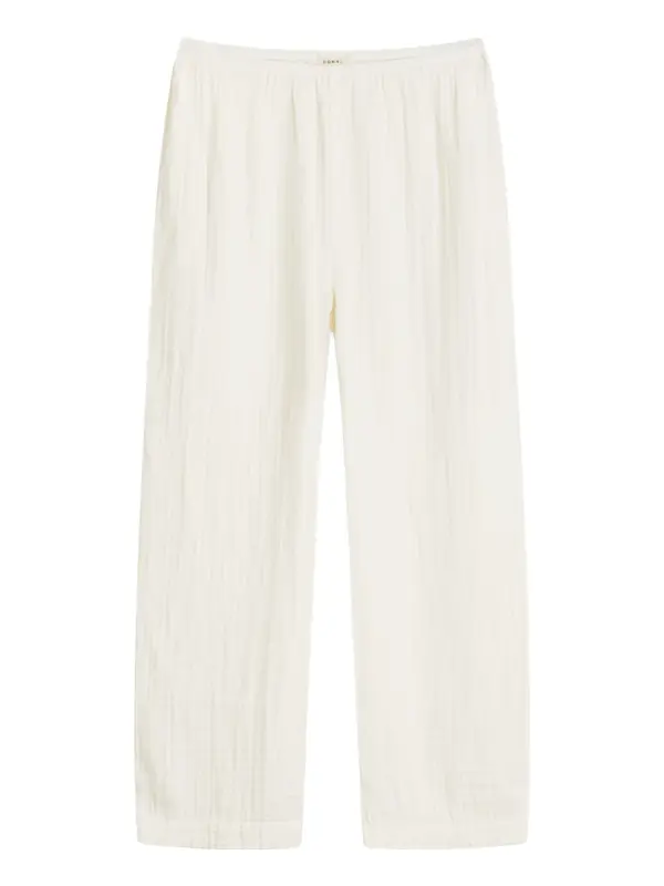 Donni. Bubble Crop Simple Pant - Creme