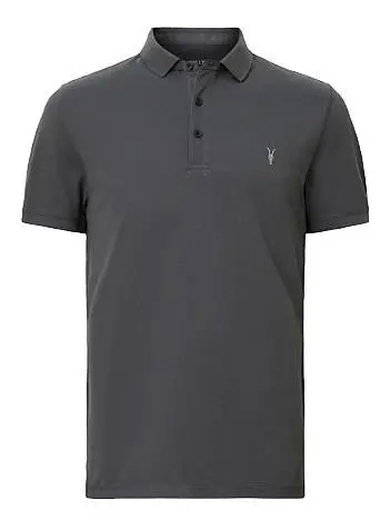 ALLSAINTS Reform Logo-embroidered Cotton-piqué Polo Shirt - Carter Grey