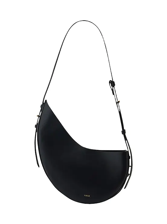Soeur Wino Leather Shoulder Bag - Noir