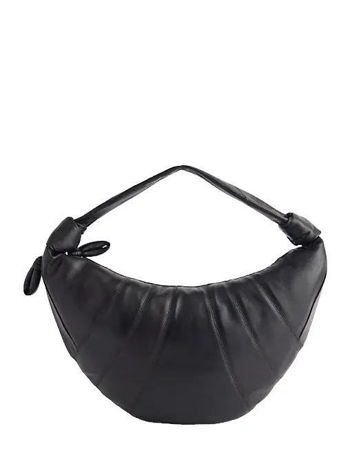 LEMAIRE Large Croissant Leather Shoulder Bag - Dark Chocolate
