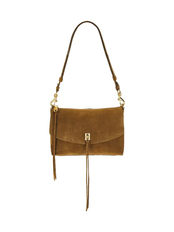 Rebecca Minkoff Darren Top Zip Shoulder Bag - Honey