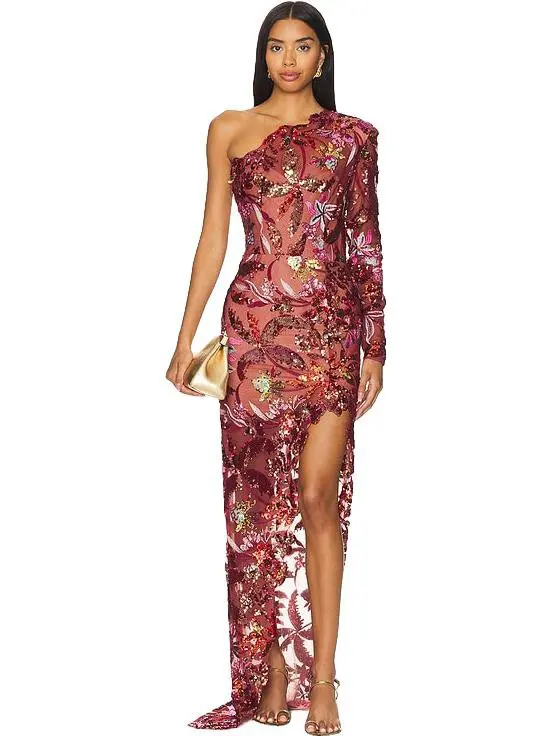 BRONX AND BRONCO Tokyo Maxi Dress - Red Multi