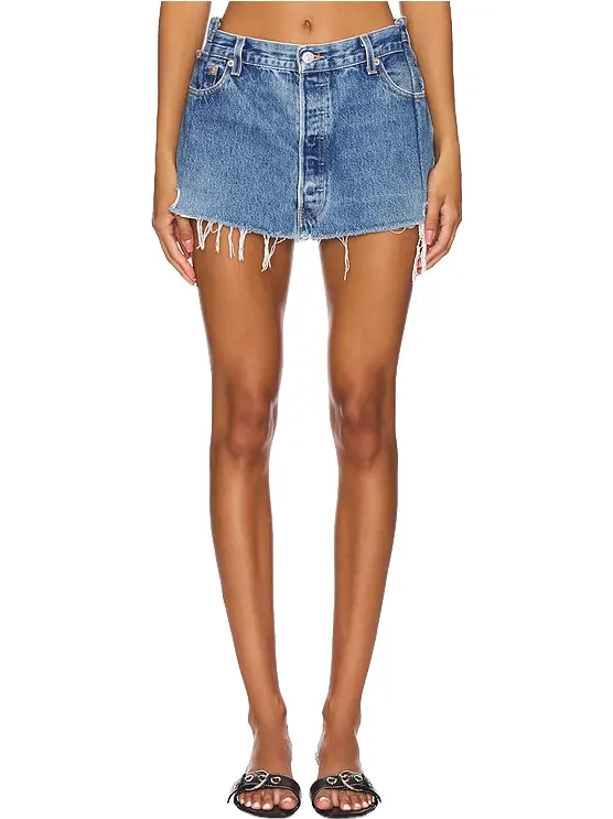 EB DENIM Angeli Mini Skirt - Vintage Denim
