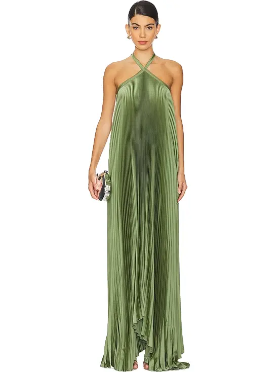 L'IDEE Deesse Gown - Moss