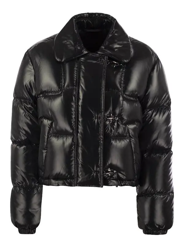 FAY Cropped Down Jacket - Black