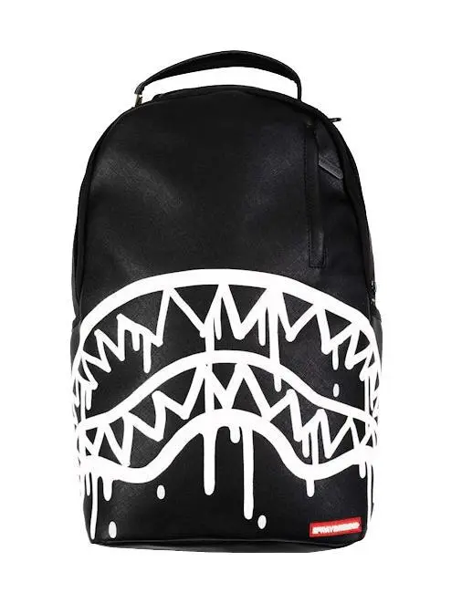SPRAYGROUND Drip Shark Central Dlxsv Backpack - Black/white