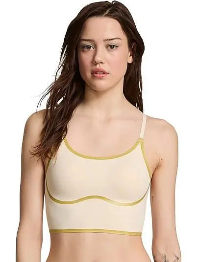 Pink Relay Contour Racerback Sports Bra - White,ivory