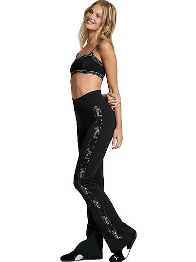 Pink Relay™ Flare Leggings - Black