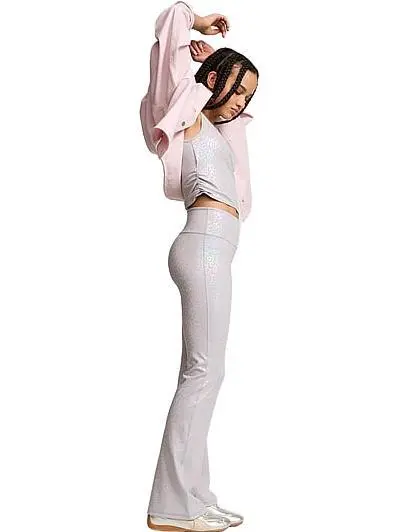 Pink Relay Logo Shine Flare Leggings - Print