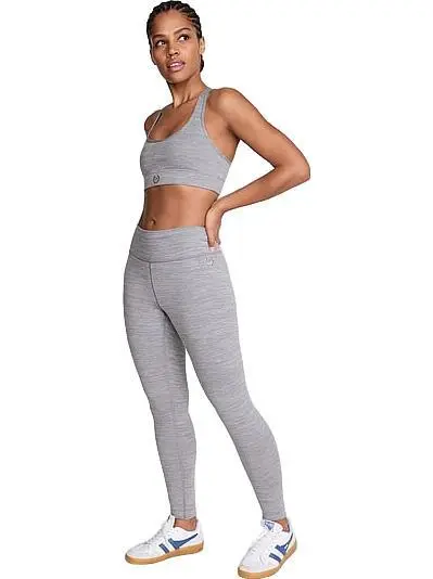Pink Relay Double Up Leggings - Grey