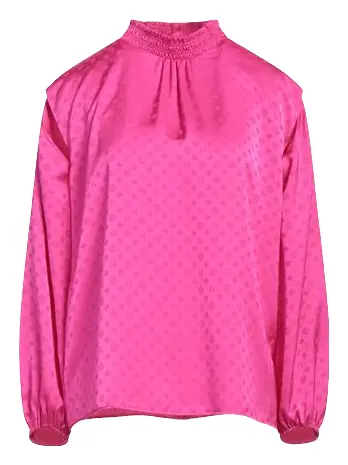 Maje Shirred Jacquard Top - Pink