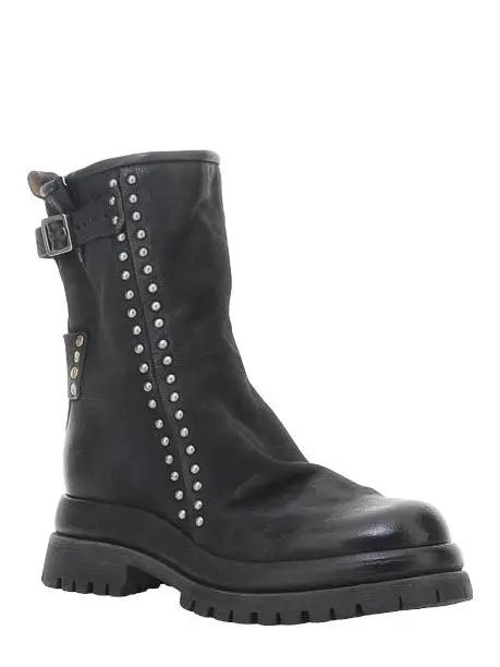 A.S.98 Duke Stud Trim Ankle Boots - Black